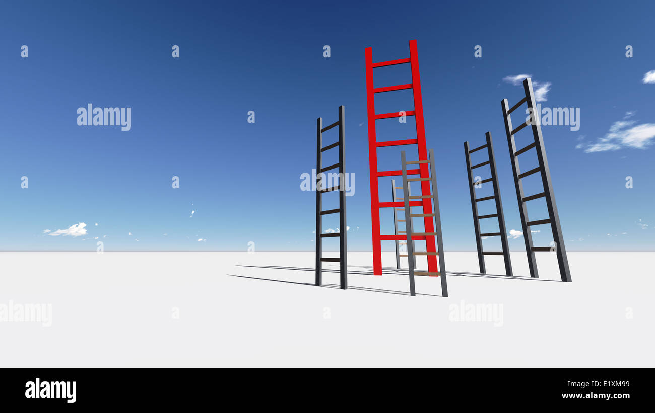 Ladder of Success made in 3d software Stock Photo - Alamy