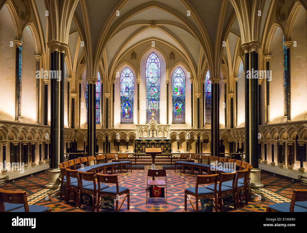 Ireland, Dublin, the interior of the St Patrik's cathedral Stock Photo ...