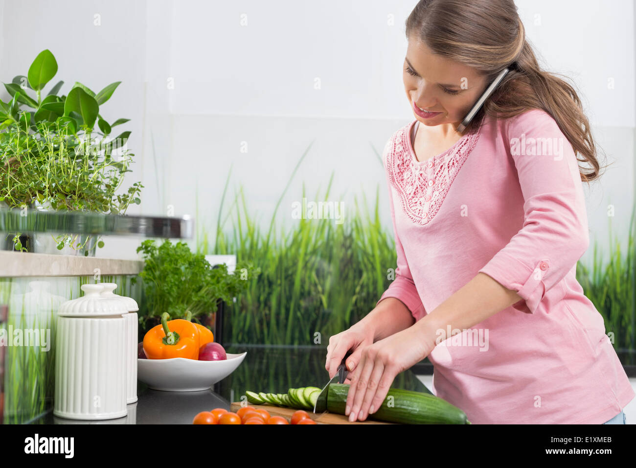 Women cucumber hi-res stock photography and images - Alamy