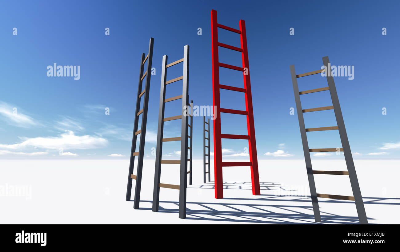Ladder of Success made in 3d software Stock Photo - Alamy