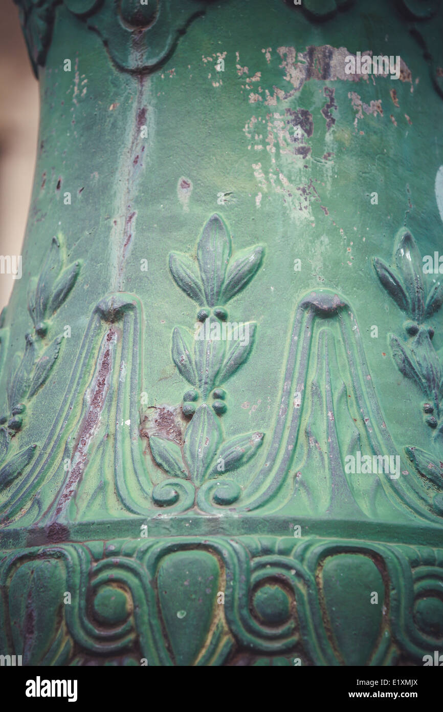 texture, traditional street lamp with decorative metal flourishes Stock ...