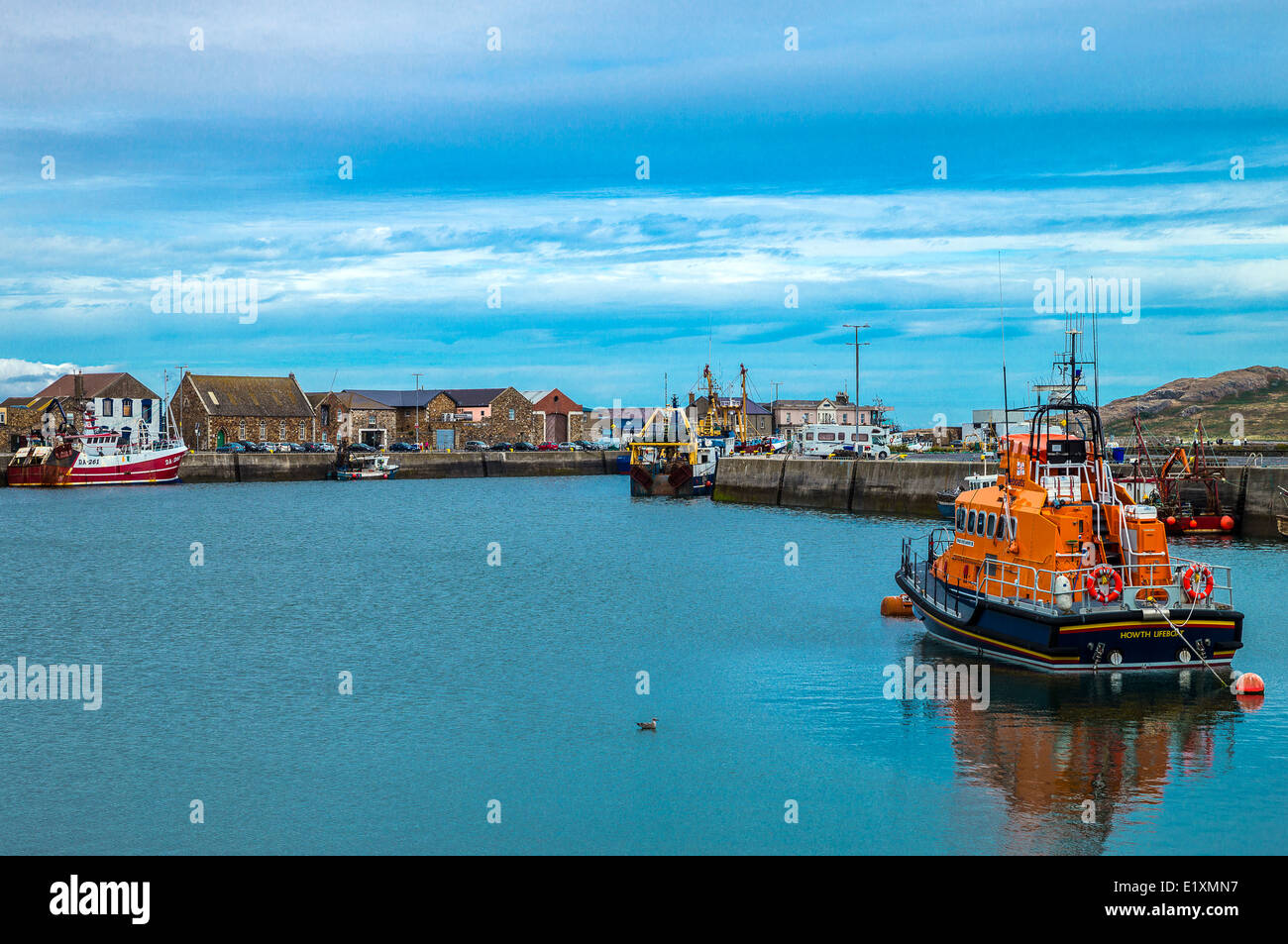 Ireland, Dublin county, boats in the Howth harbor Stock Photo - Alamy