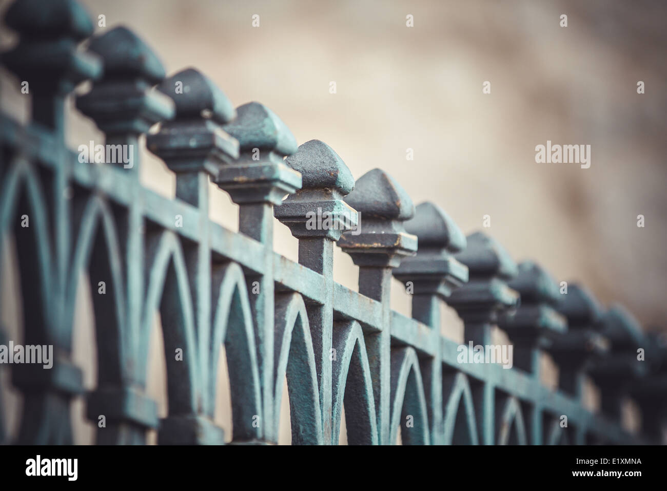 iron cross, fence with decorative metal flourishes Stock Photo - Alamy