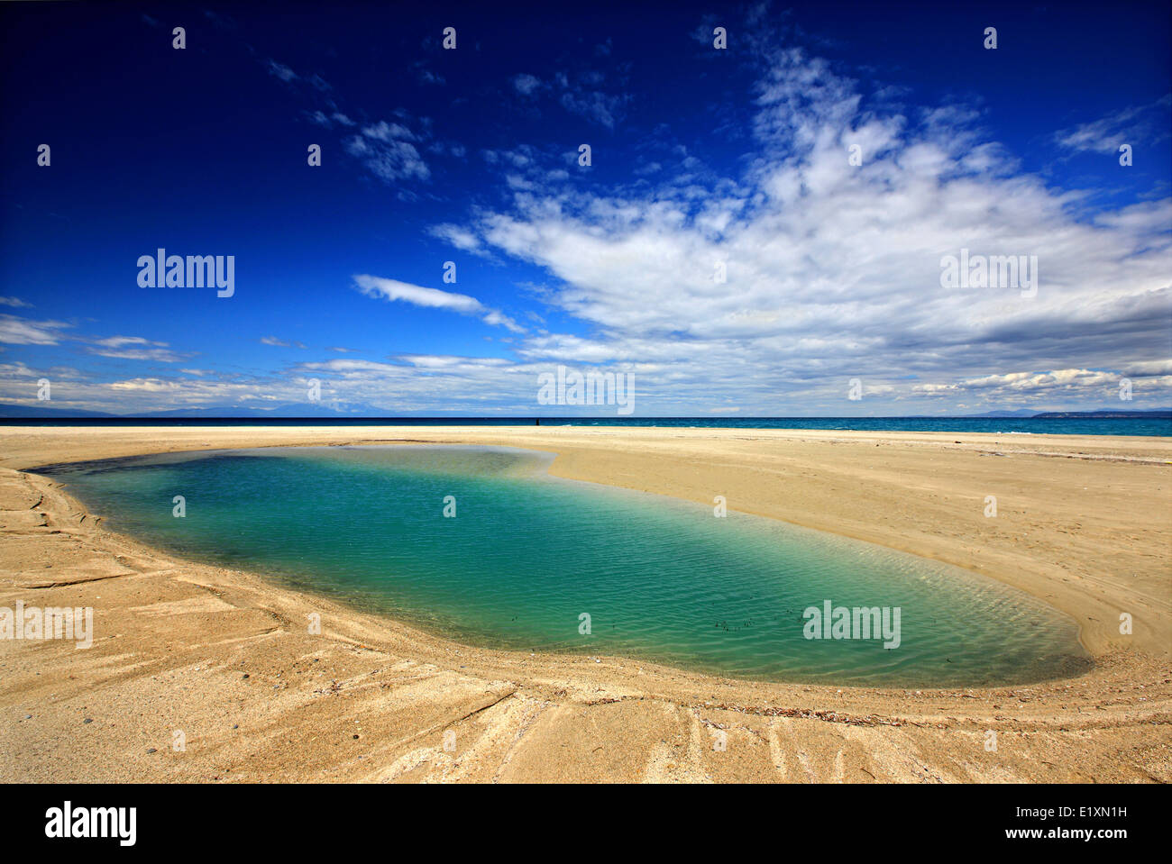 Beautiful natural pool at Poseidi beach, Kassandra peninsula, Halkidiki ...