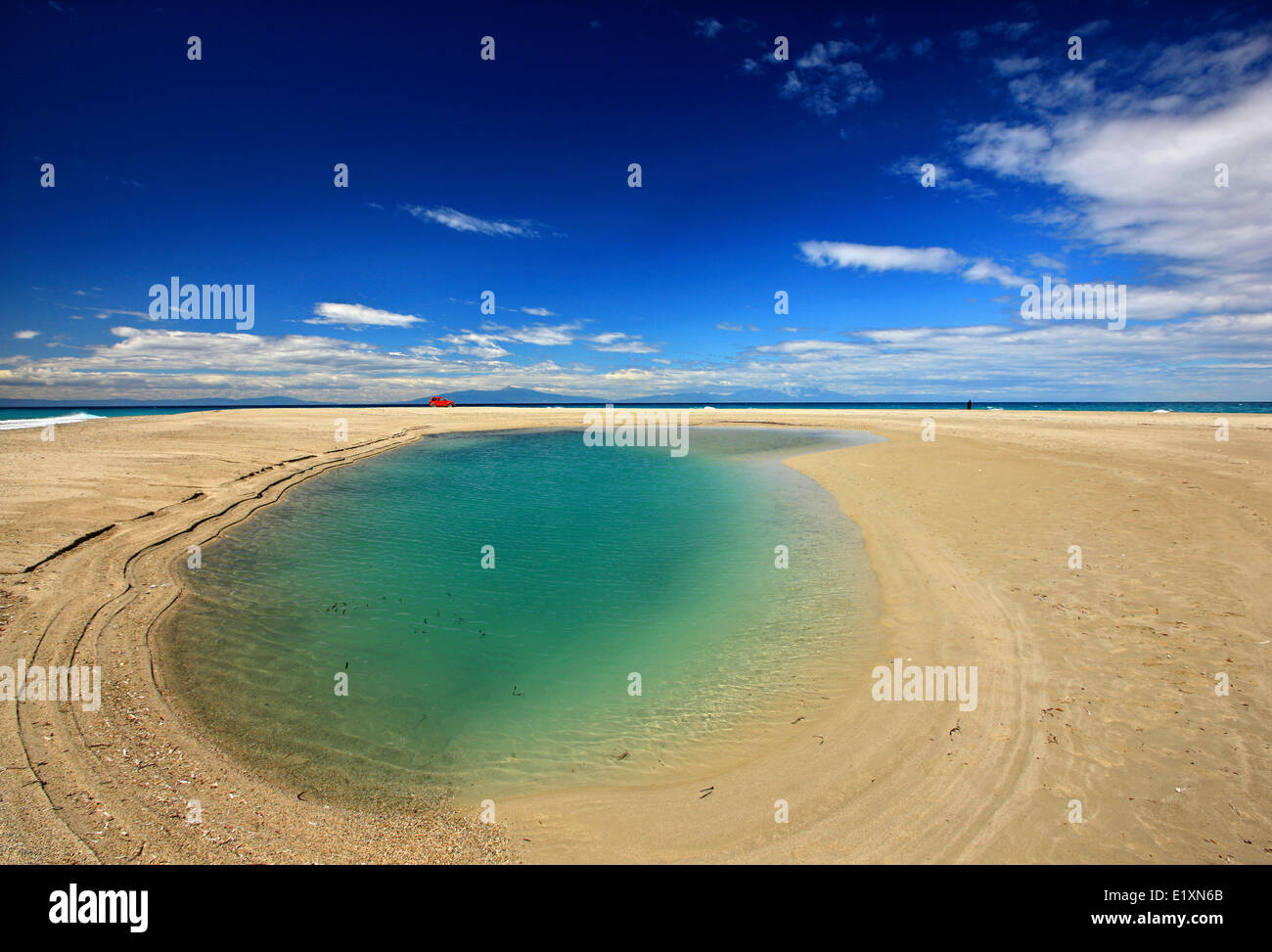 Beautiful natural pool at Poseidi beach, Kassandra peninsula, Halkidiki ...