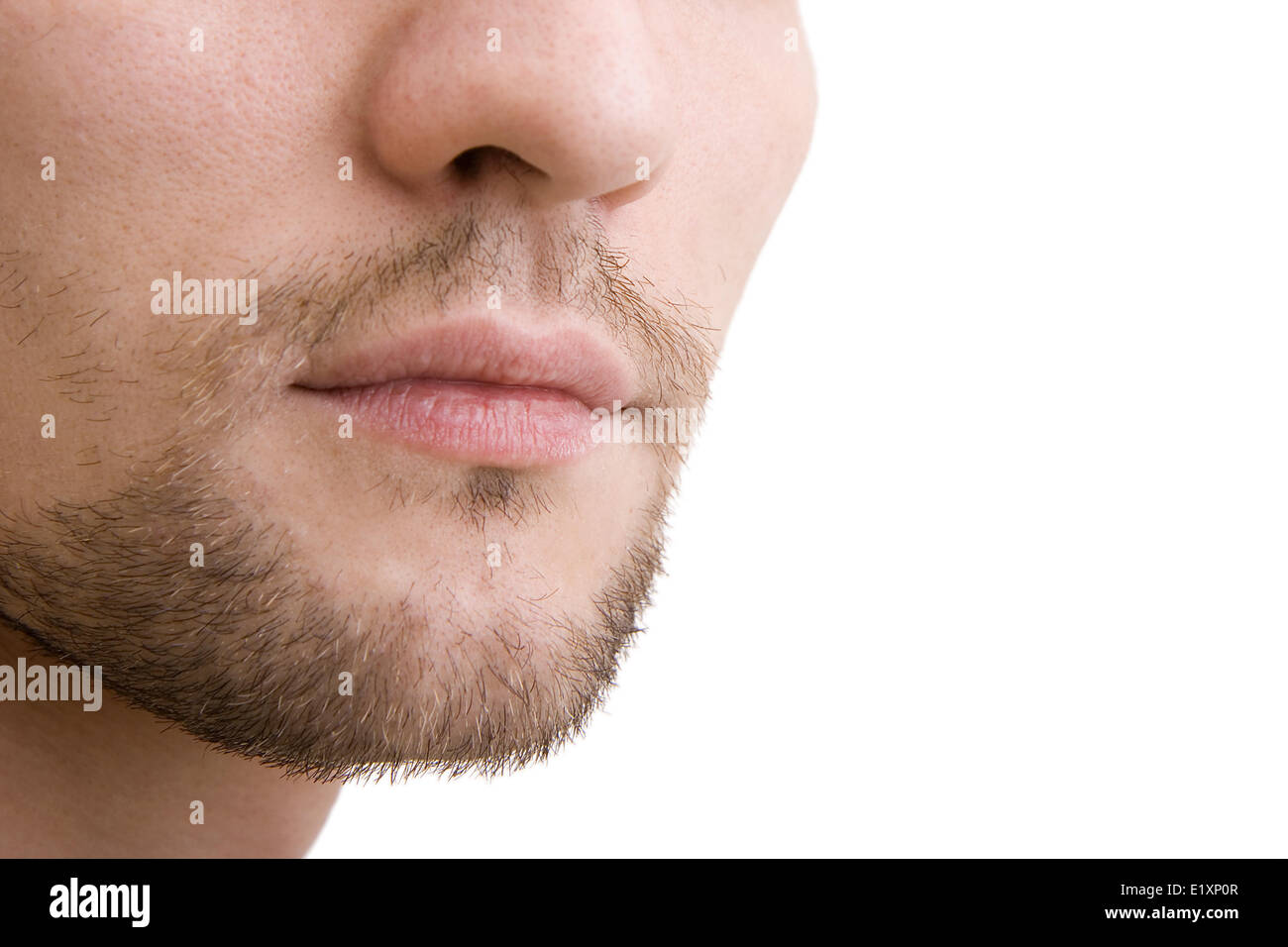 The bottom part of a man's face Stock Photo - Alamy