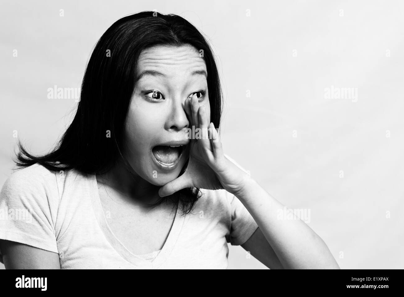 Yelling Black and White Stock Photos & Images - Alamy