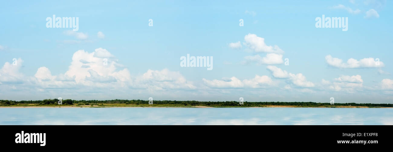 River landscape a panorama Stock Photo - Alamy