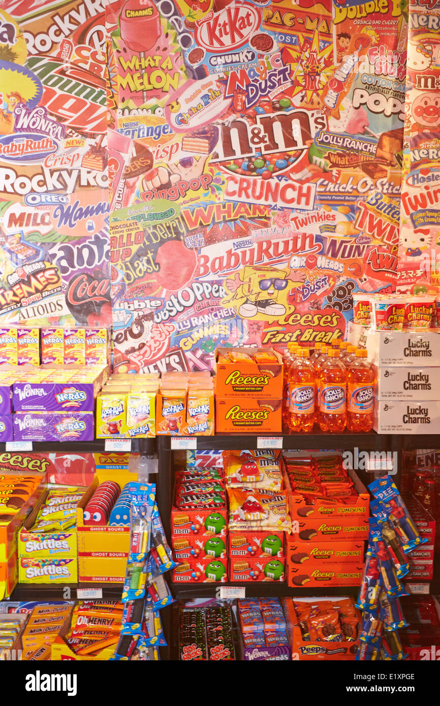 Sweets or candy on display Stock Photo - Alamy