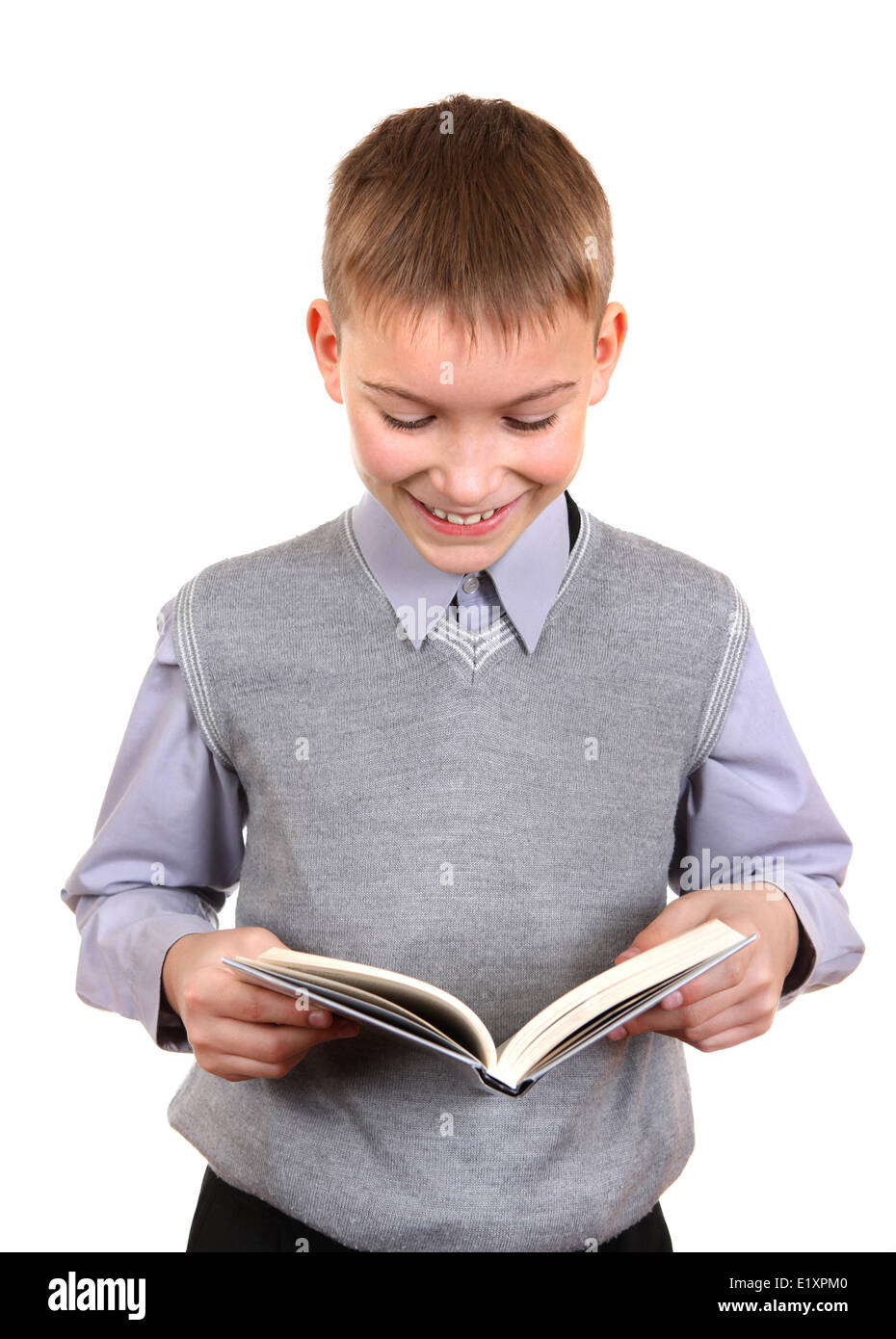 Boy reads a Book Stock Photo - Alamy