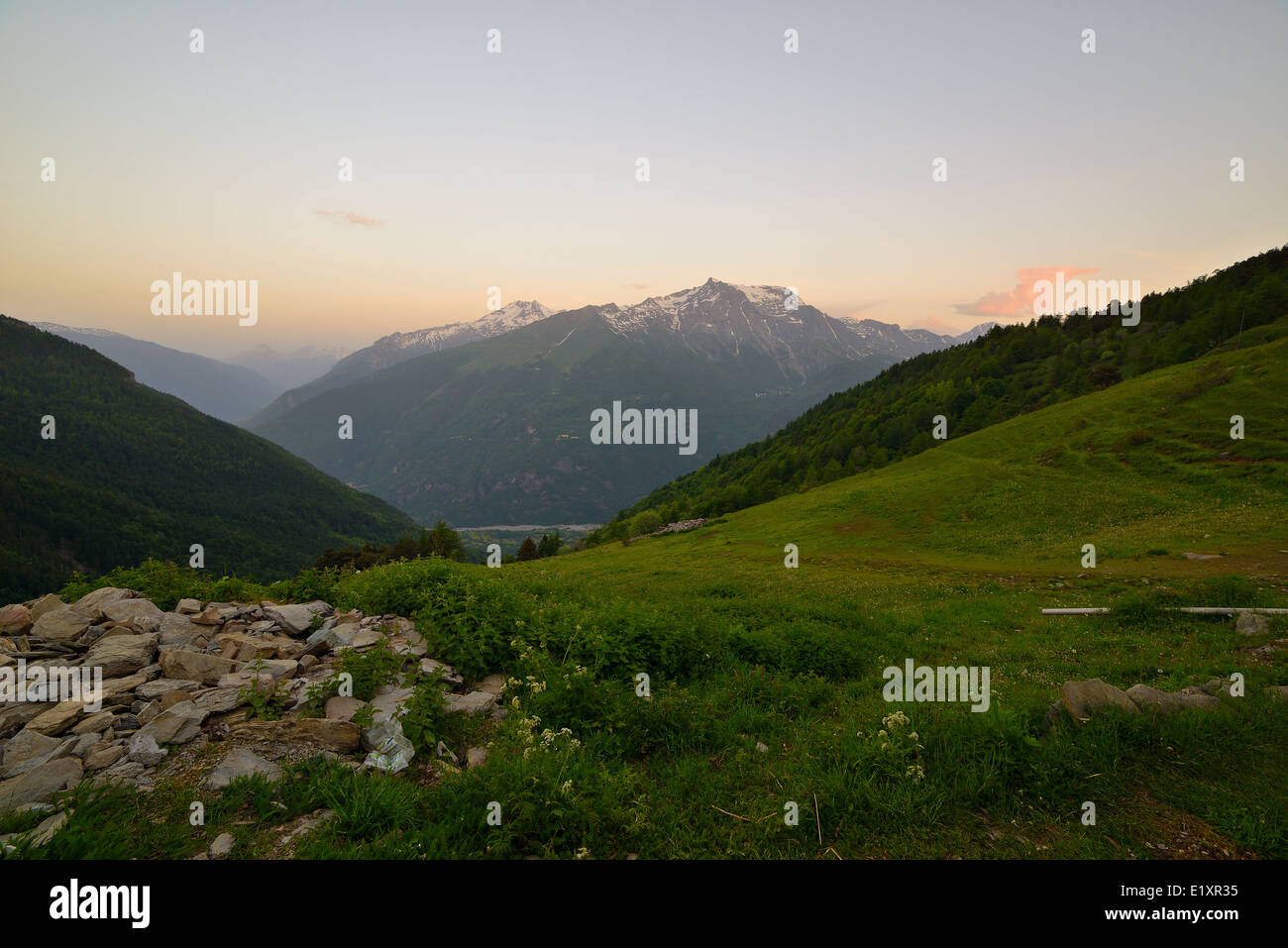 Dawn time in italian alps hi-res stock photography and images - Alamy