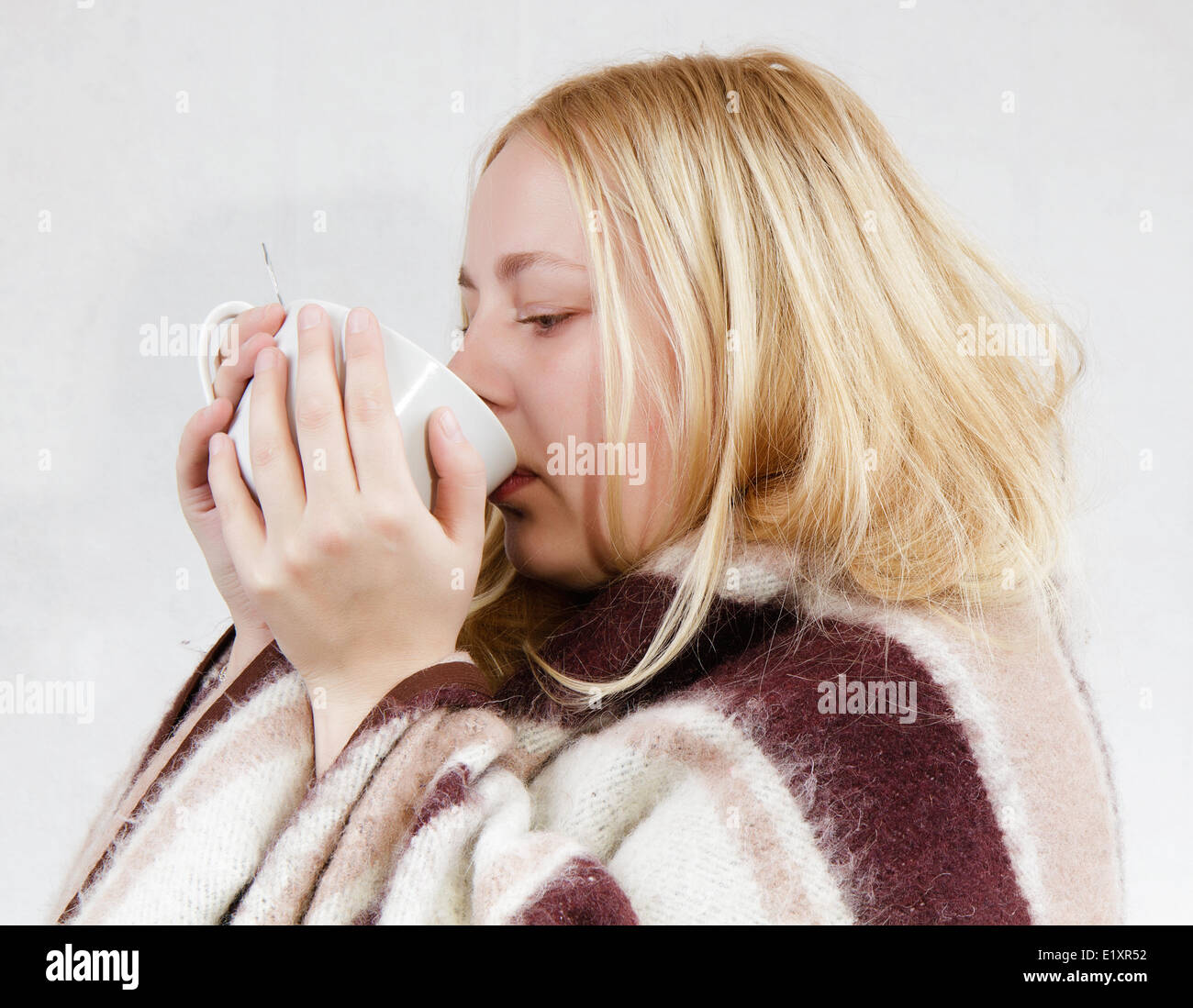 girl with a cup Stock Photo - Alamy