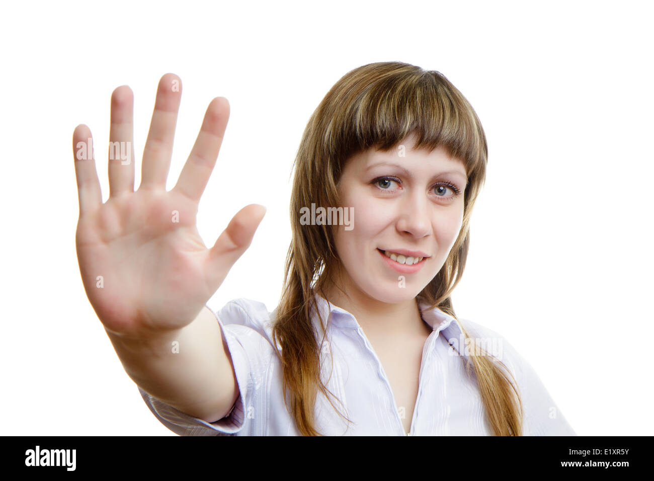Shows with hand hi-res stock photography and images - Alamy
