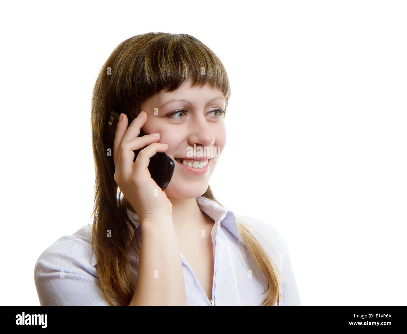 young woman talking on a cell phone Stock Photo - Alamy