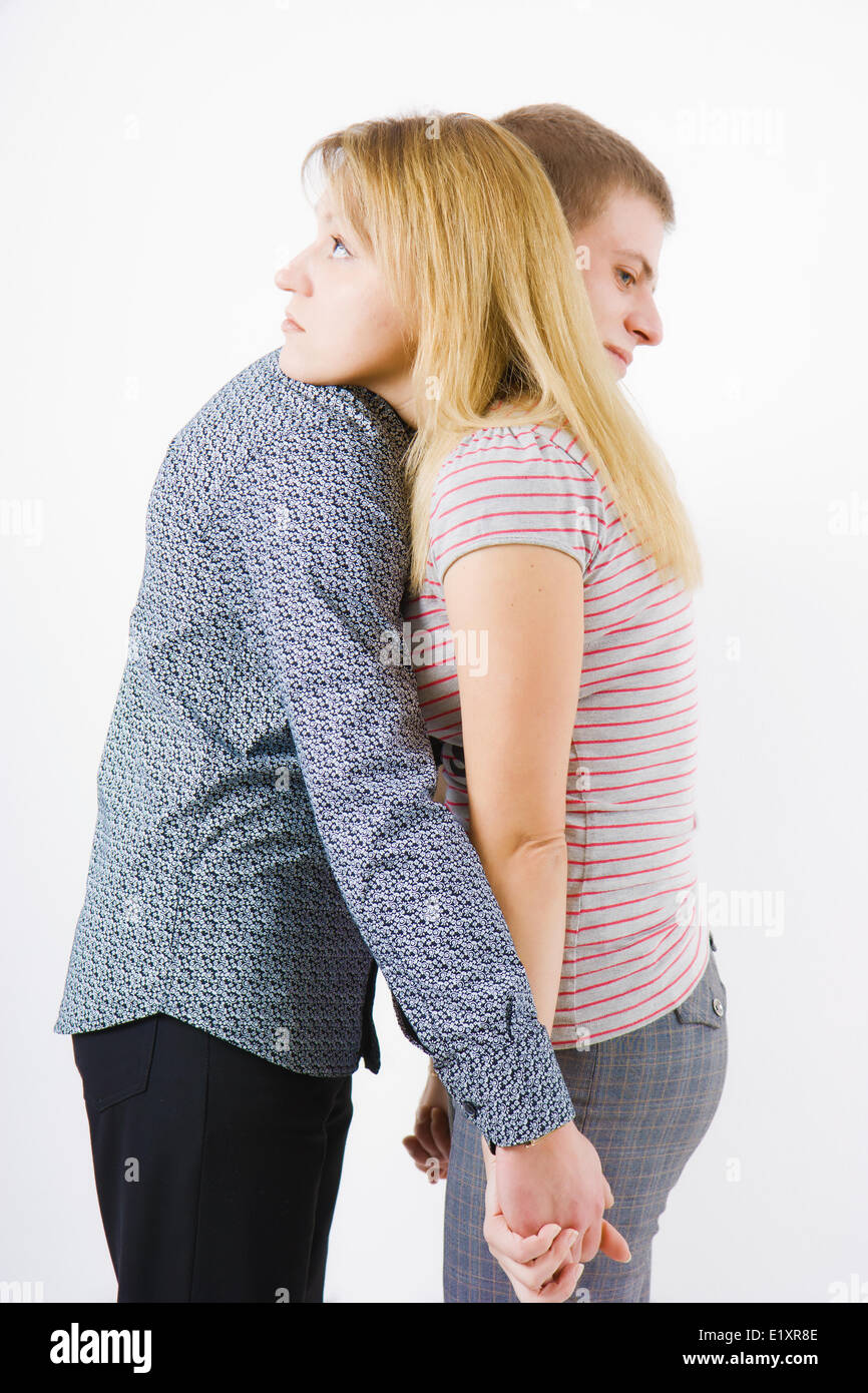 Couple hug sad hi-res stock photography and images - Alamy