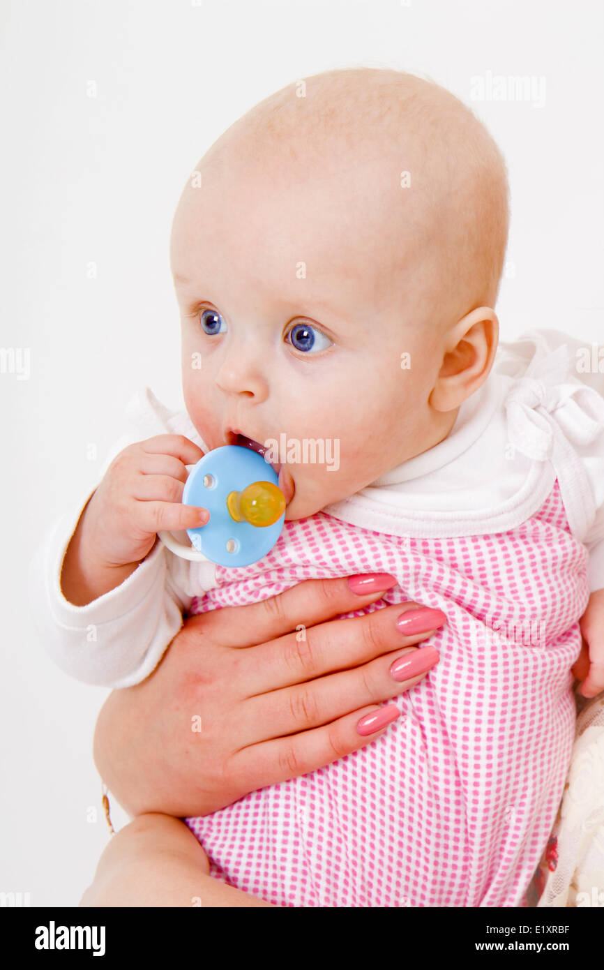 infant with a pacifier Stock Photo - Alamy