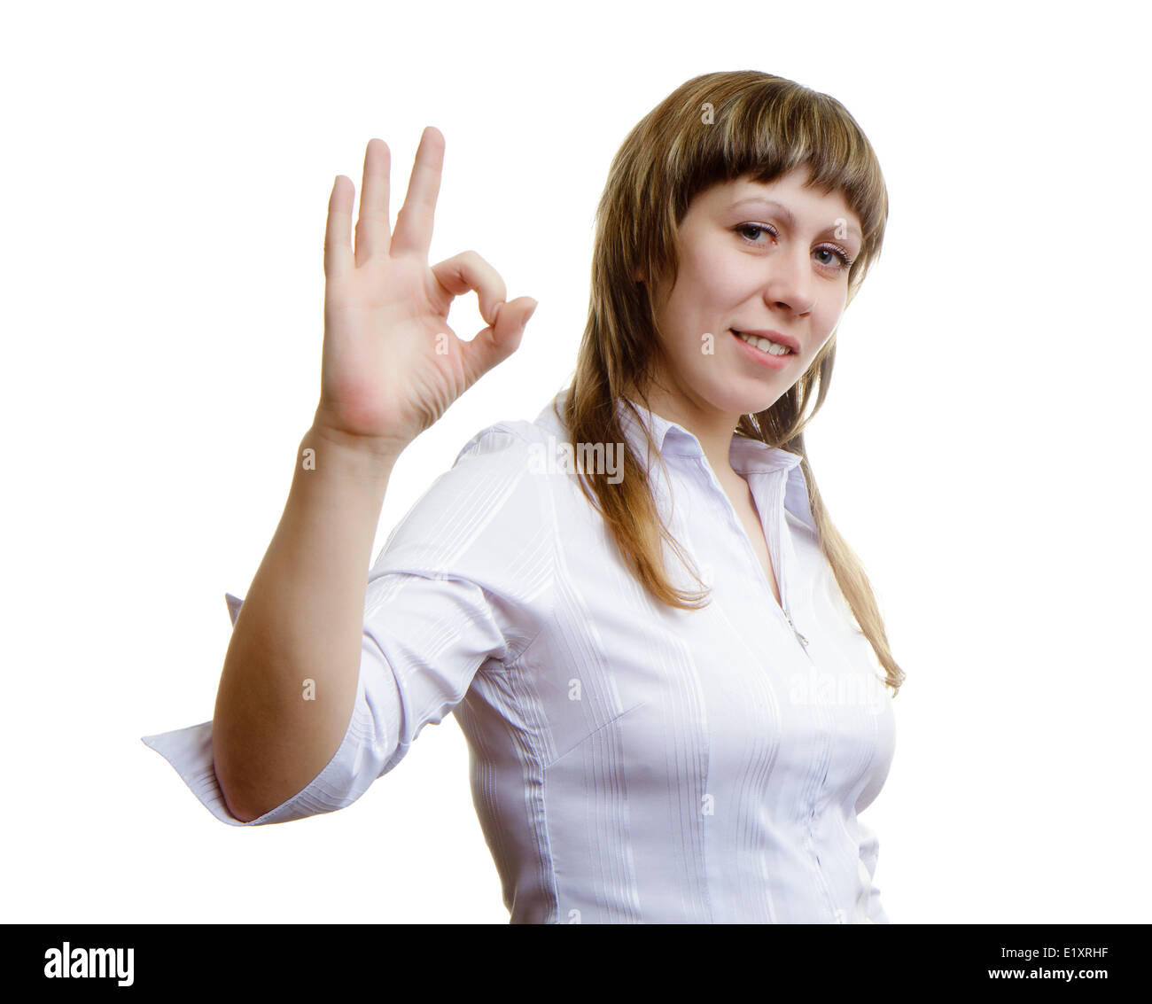 Girl ok sign hi-res stock photography and images - Alamy
