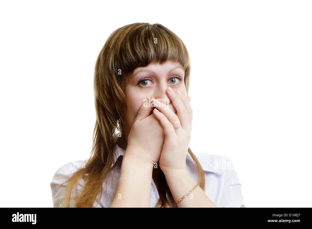 frightened young woman Stock Photo - Alamy frightened young woman Stock Photo - Alamy