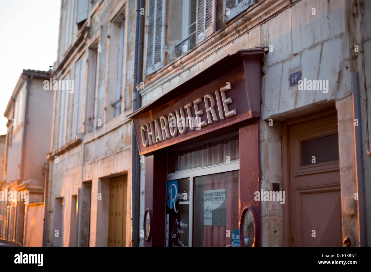 Old French shop charcuterie sign quaint style Stock Photo - Alamy