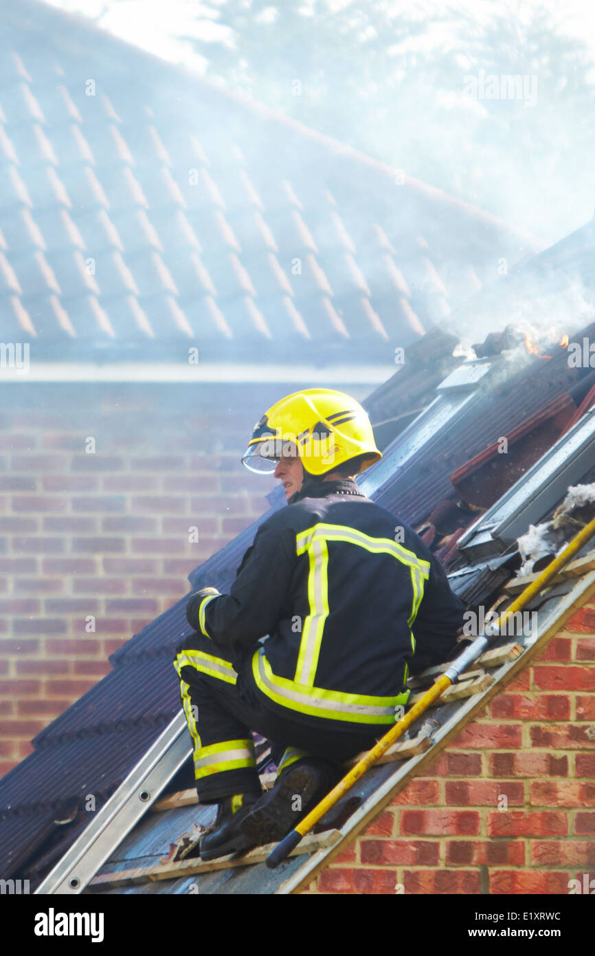 Fireman on break hi-res stock photography and images - Alamy