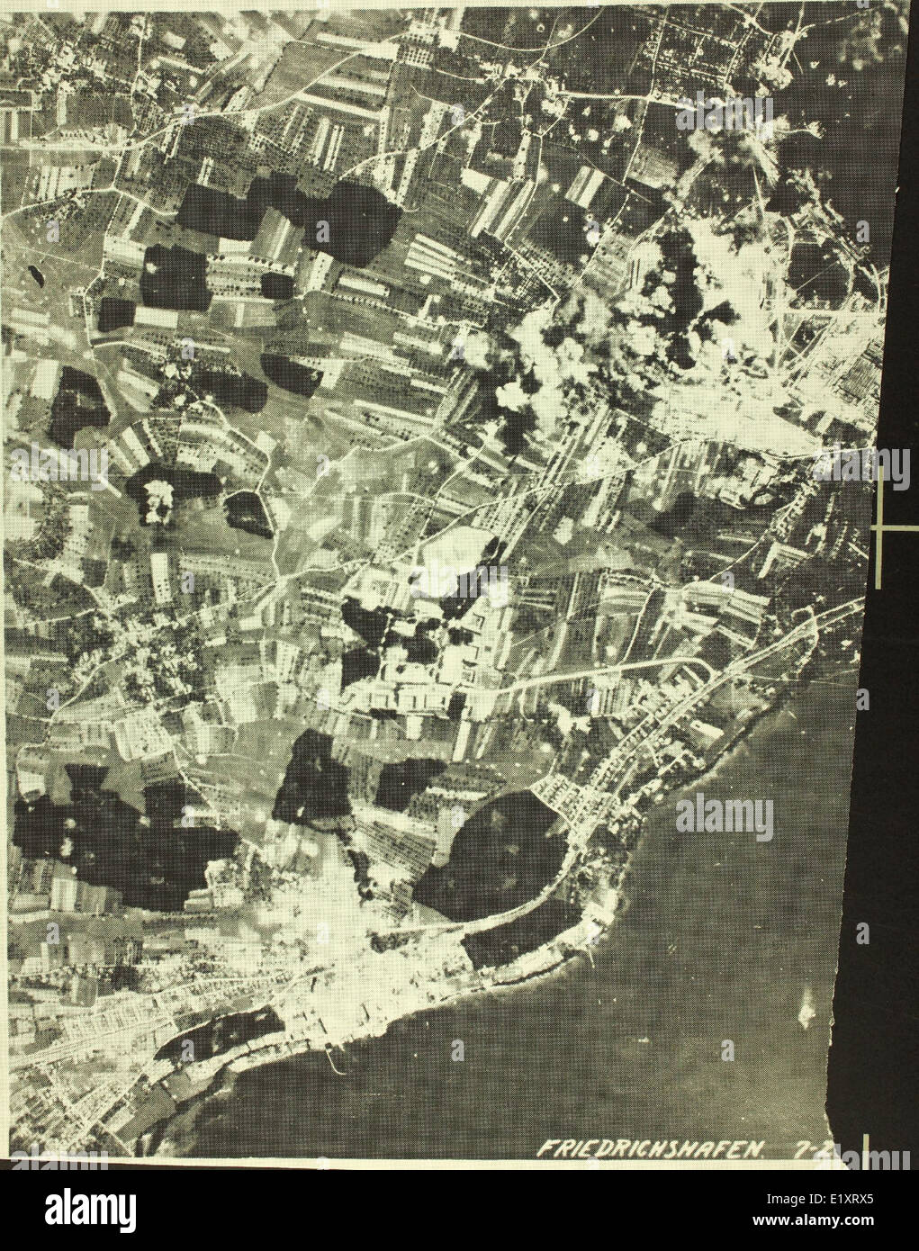 This aerial reconnaissance photo, taken during World War II, offers ...