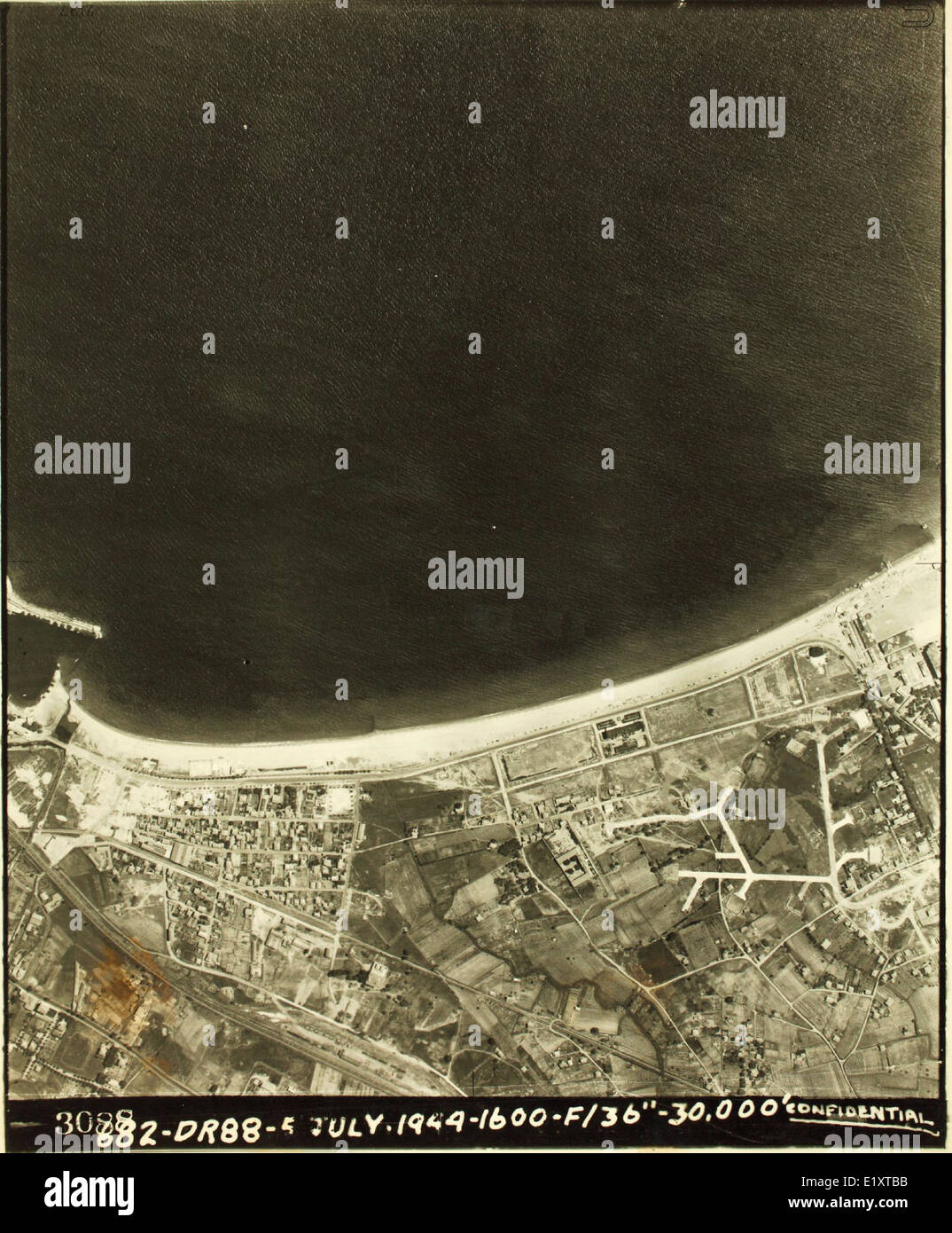 This aerial reconnaissance photo shows the city of Palermo, Italy ...