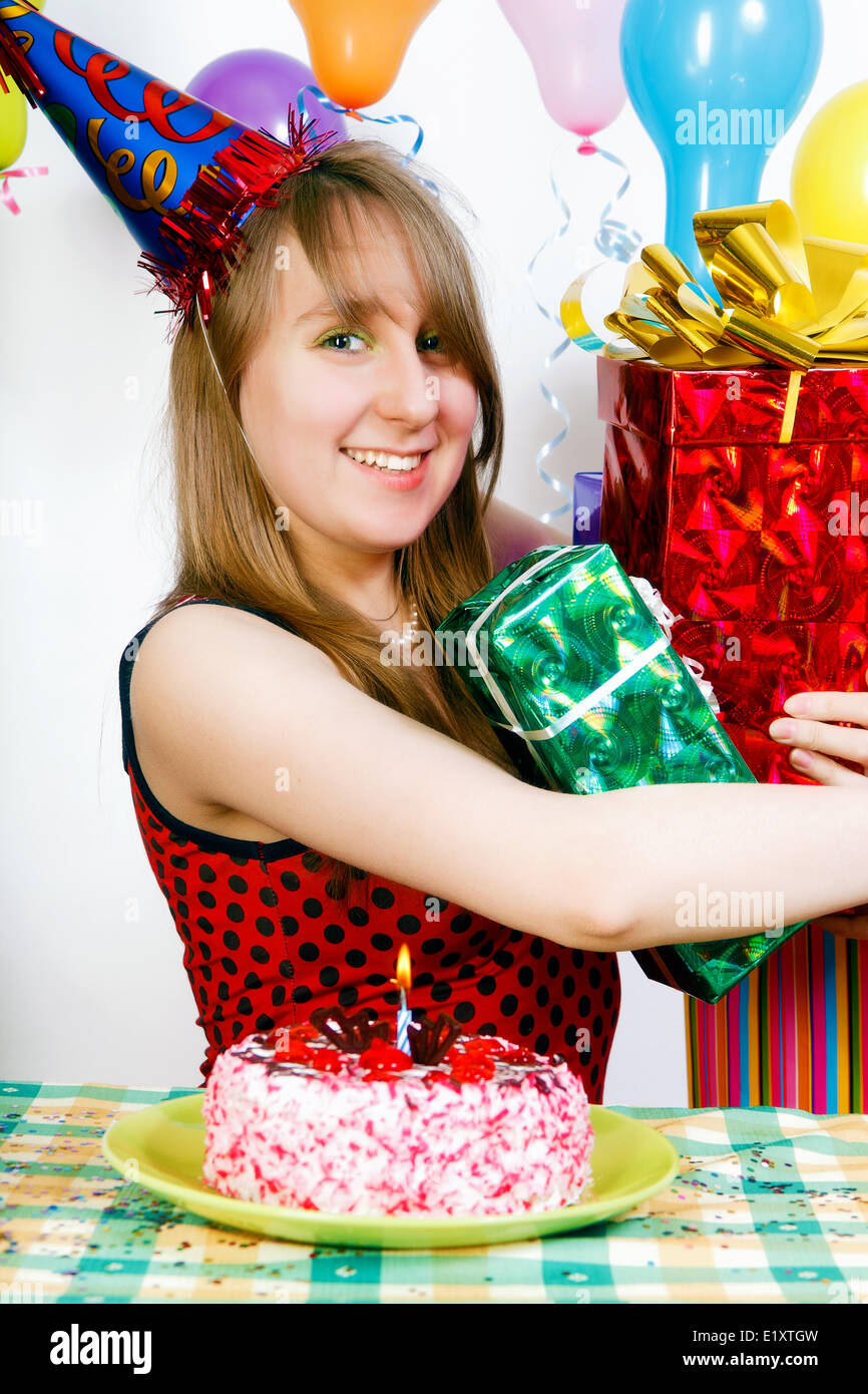 Girl birthday presents hi-res stock photography and images - Alamy