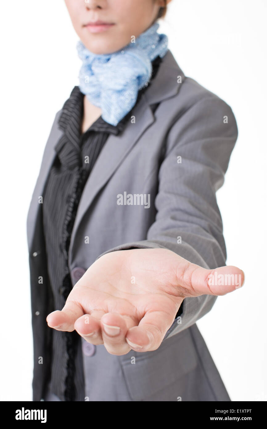 Business woman hand up Stock Photo - Alamy