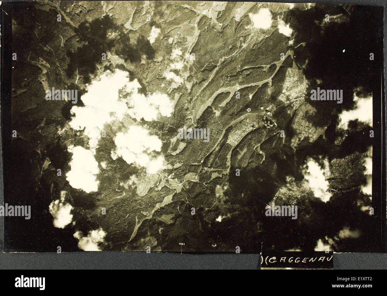 This aerial reconnaissance photo taken during World War II offers a ...