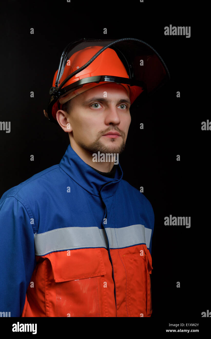 Engineer builder in yellow helmet hi-res stock photography and images ...