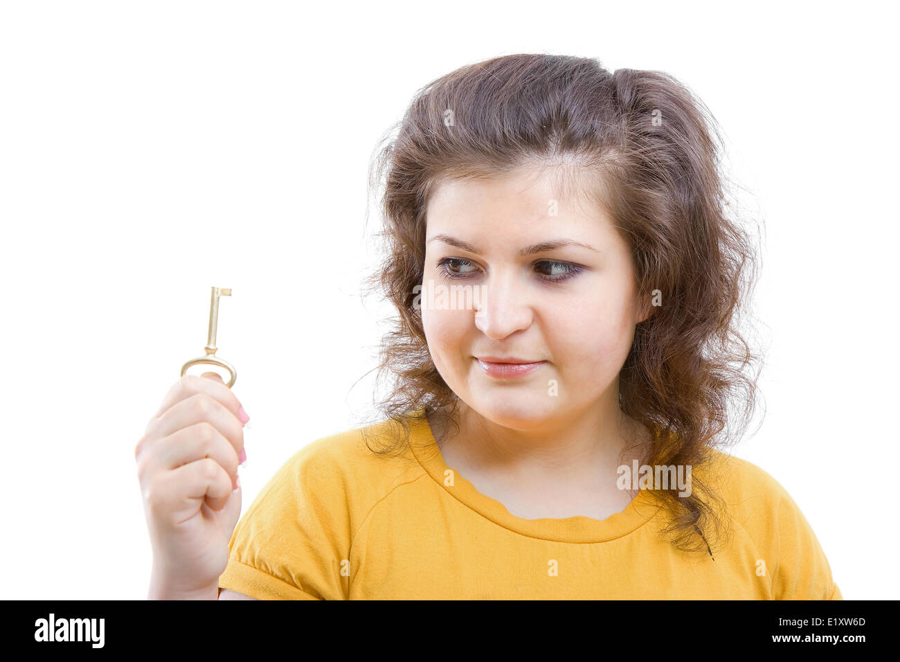key in the hands of a young woman Stock Photo - Alamy