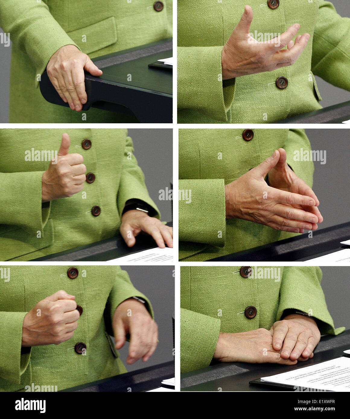 German chancellor Angela Merkel during her speech in the Bundestag on ...