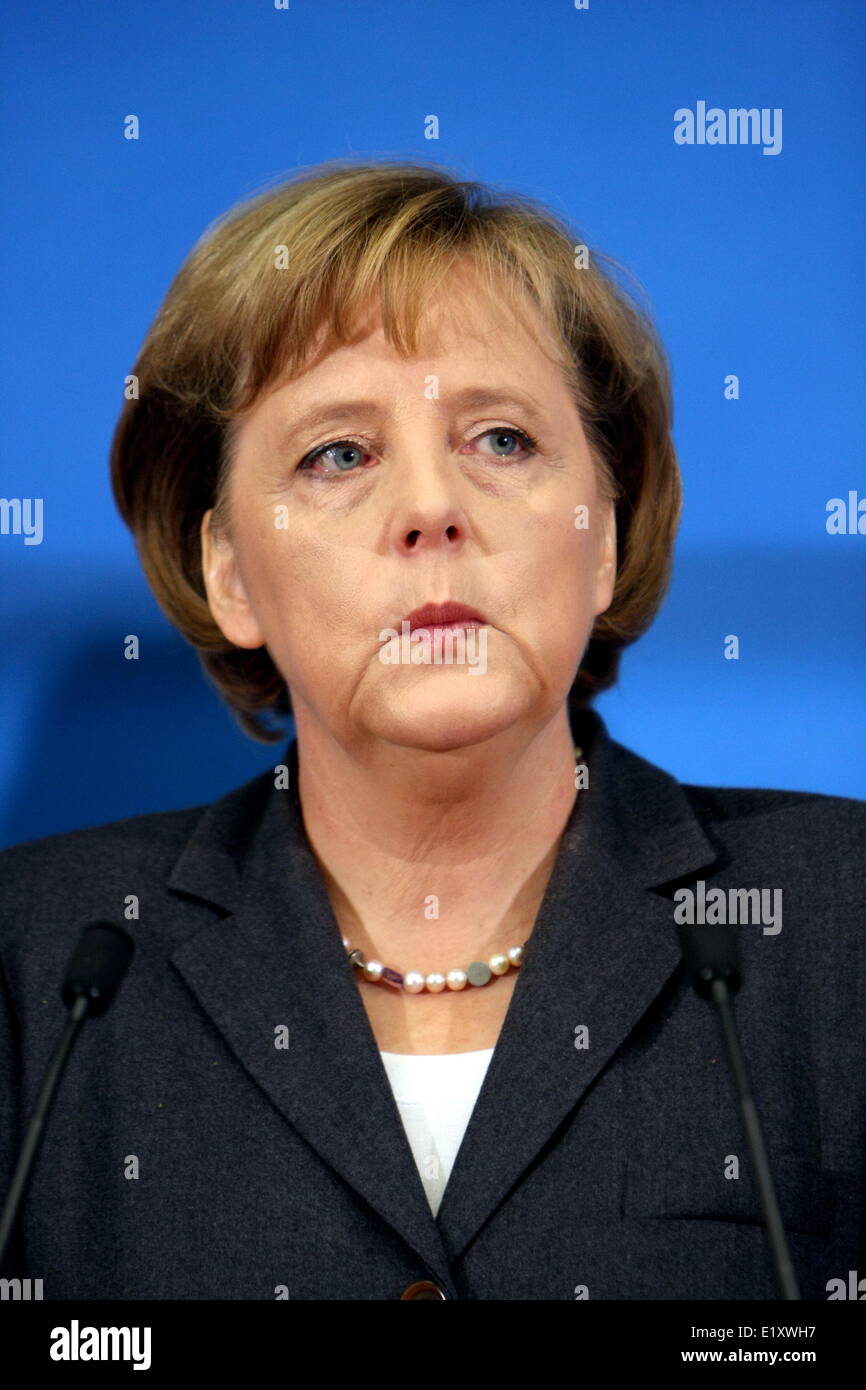 German chancellor Angel Merkel on the 5th of January in 2008 during a ...