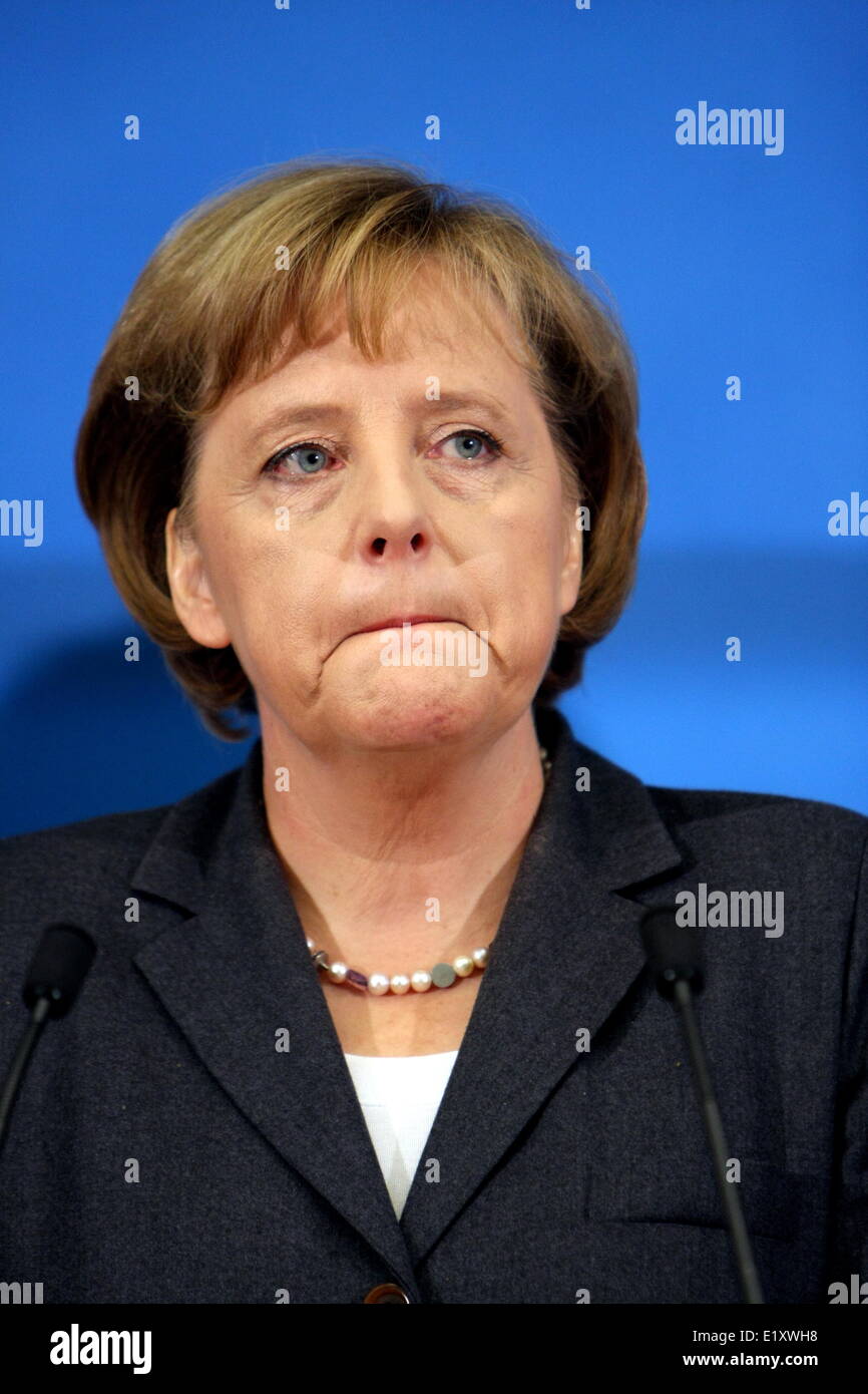German chancellor Angel Merkel on the 5th of January in 2008 during a ...