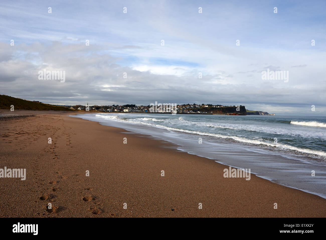 ballycastle beach in winter county antrim northern ireland Stock Photo ...