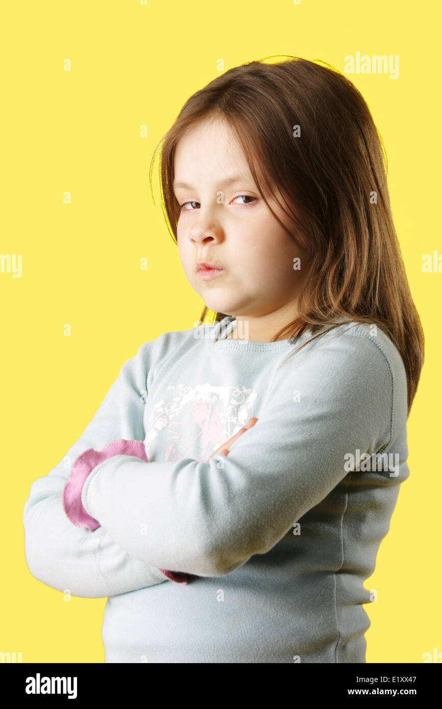 Sulk little girl Stock Photo - Alamy