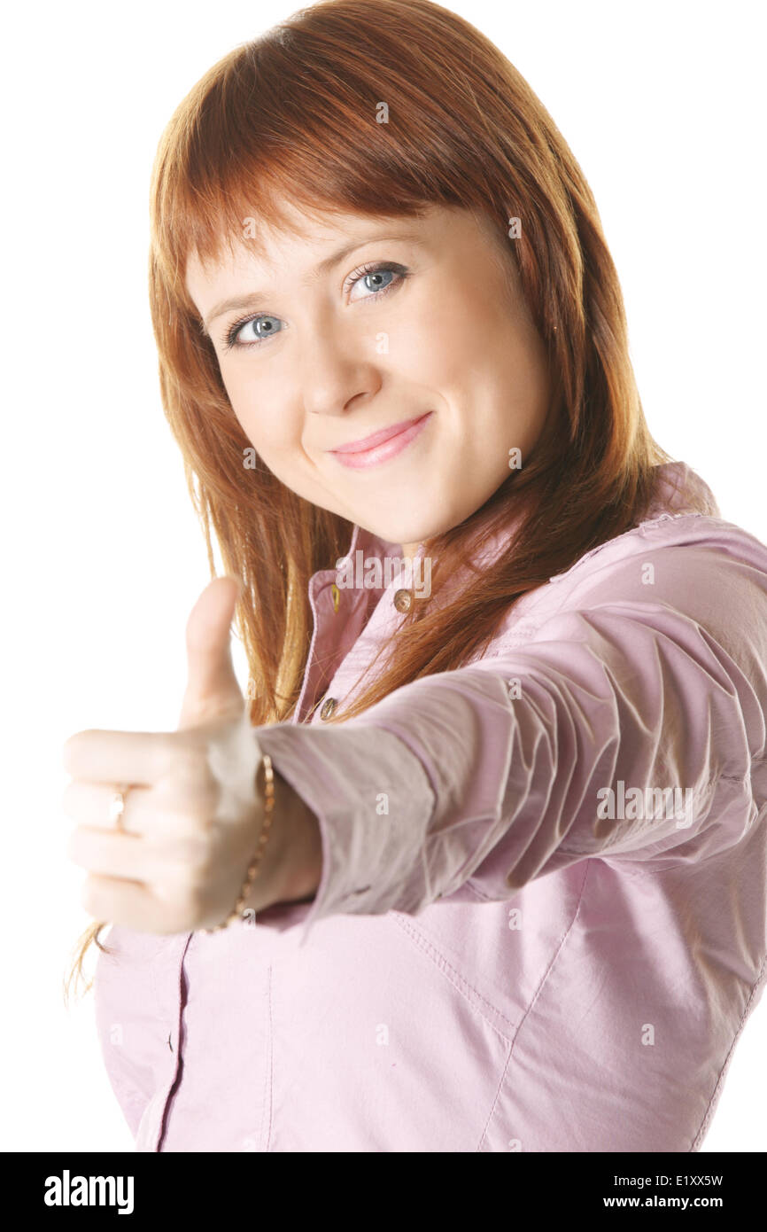 Left thumb up Stock Photo - Alamy