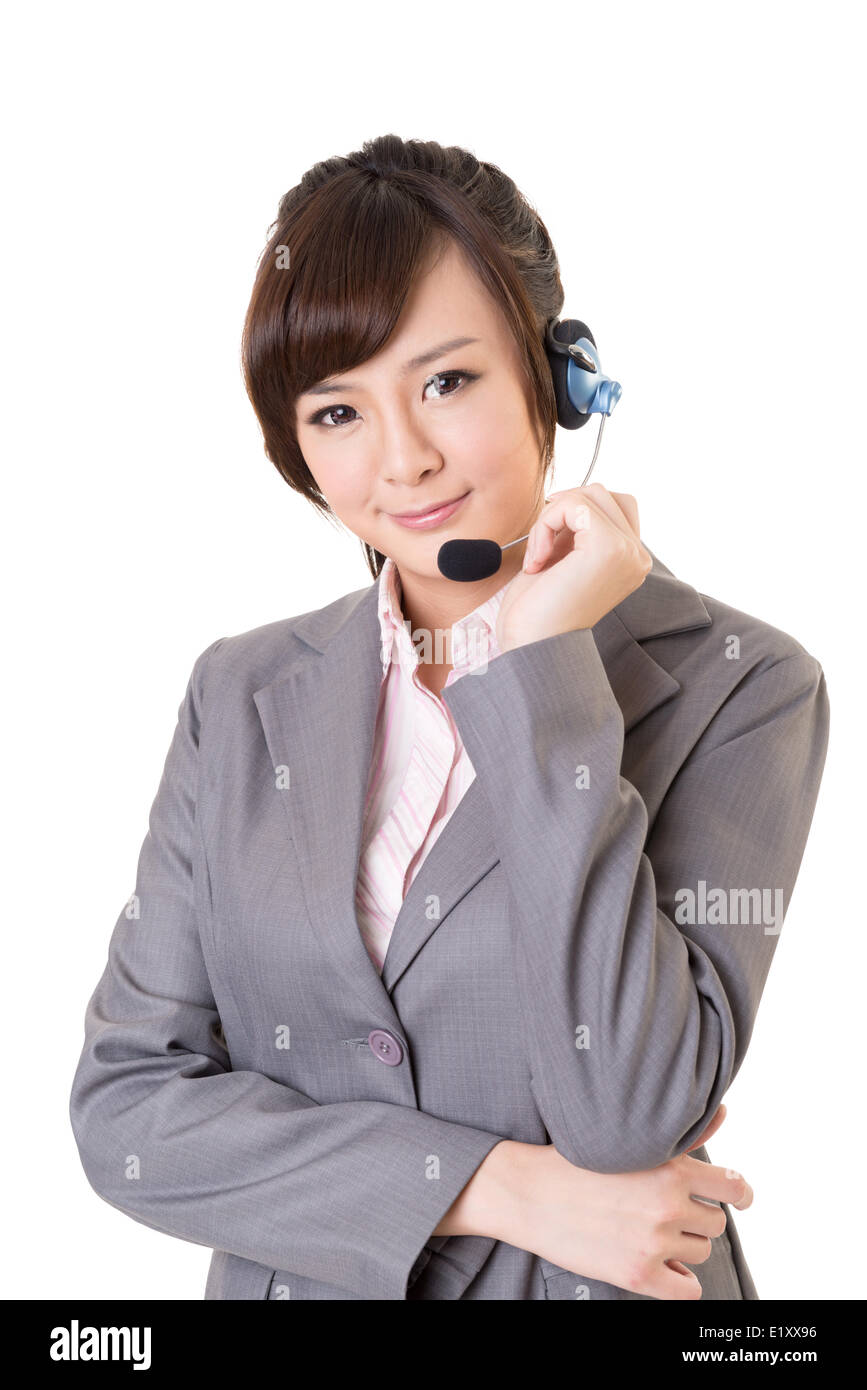 Asian female agent talking hi-res stock photography and images - Alamy