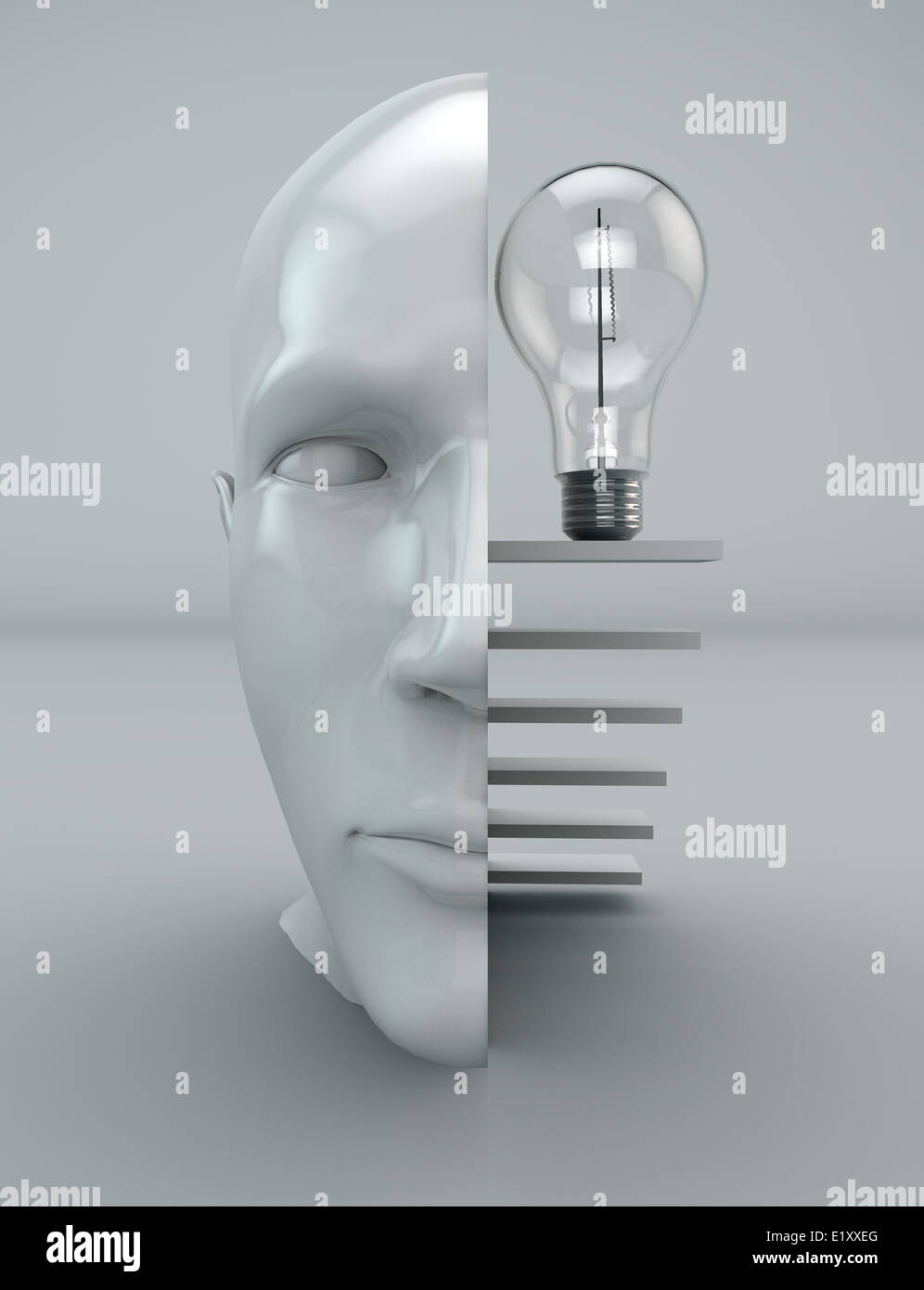 Idea thinking mind philosophy bulb head intelligence. The genius in ...