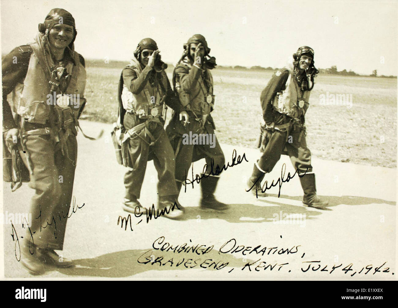Aerial reconnaissance photo from Combined Operations, taken on July 4 ...