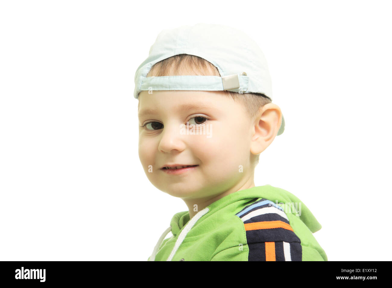 Boy in blue cap Stock Photo - Alamy