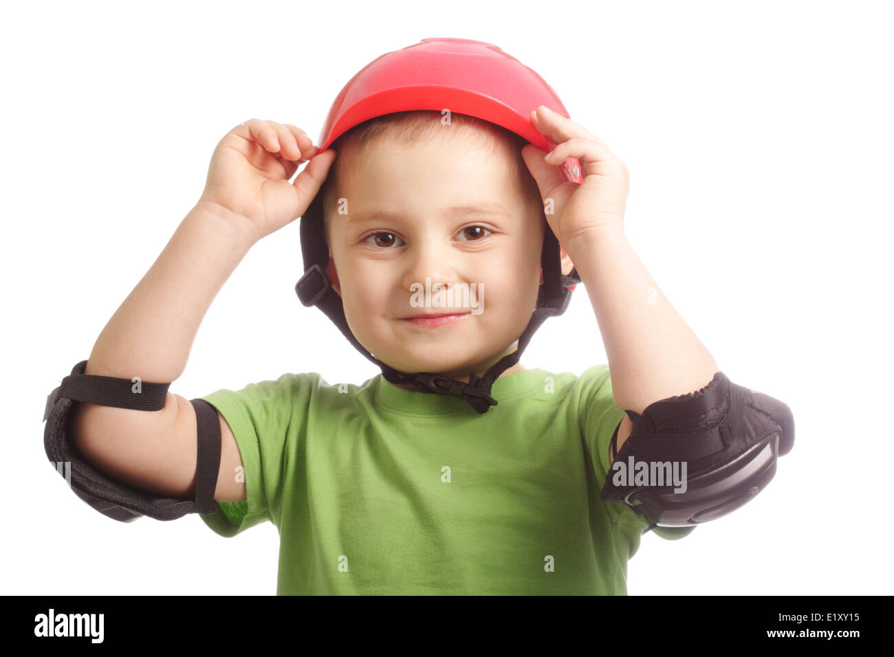 Cute boy in protective wear Stock Photo - Alamy