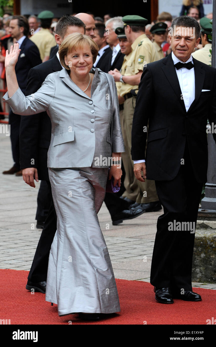 German chancellor Angela Merkel and her husband Joachim Sauer at the ...