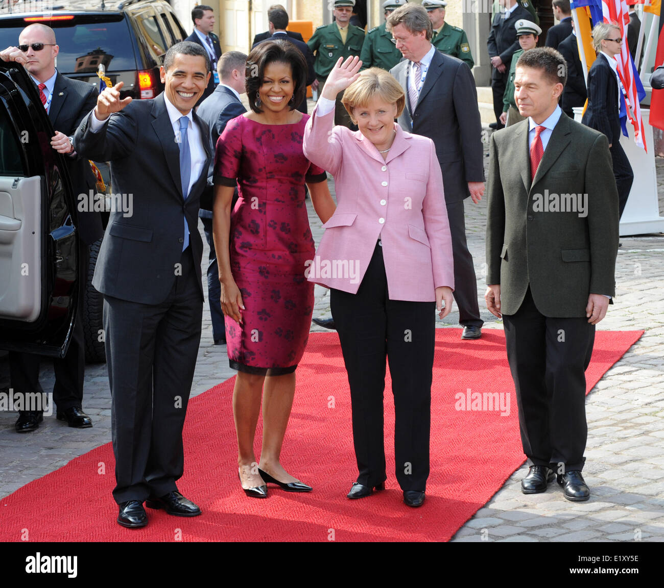 US president Barack Obama (l), his wife Michelle Obama, German ...