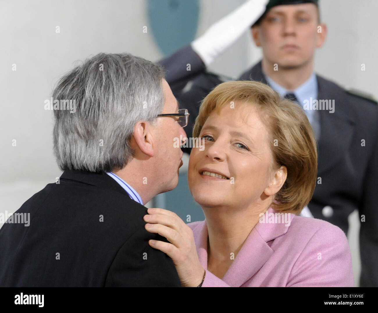German chancellor Angela Merkel welcomes prime minister of Luxembourg ...