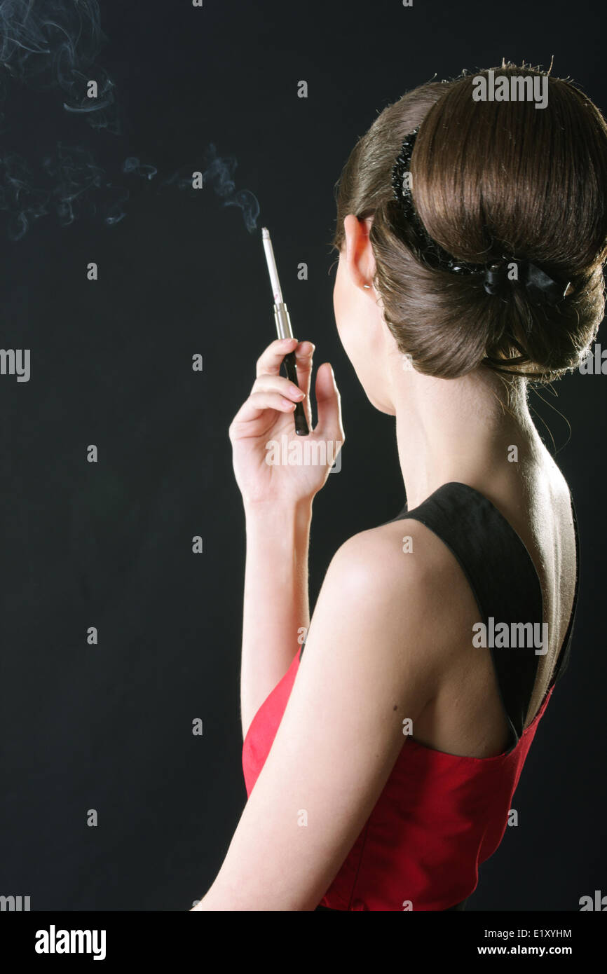 Lady smoking hi-res stock photography and images - Alamy
