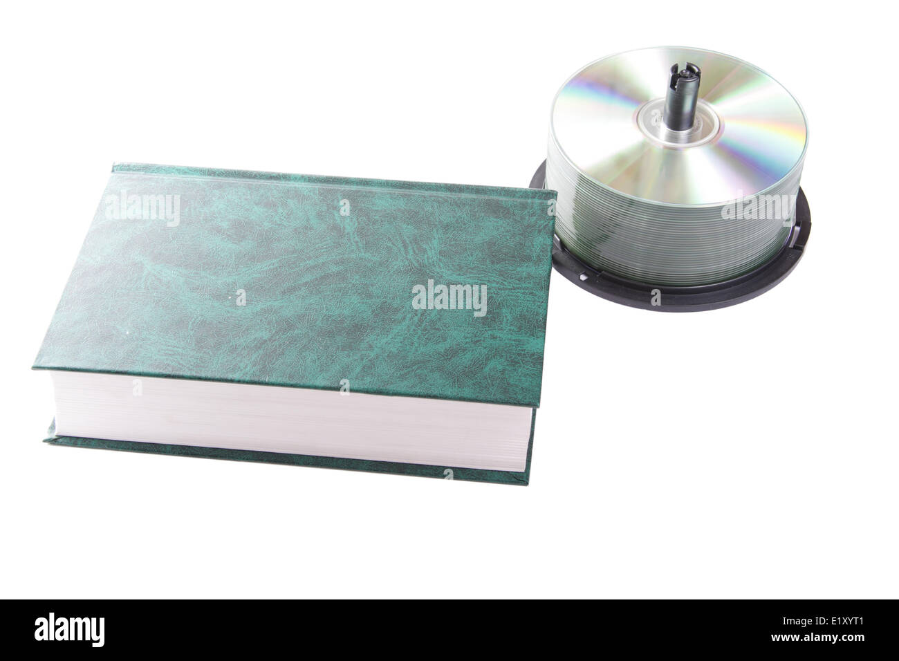 Book and compact disk pile Stock Photo - Alamy