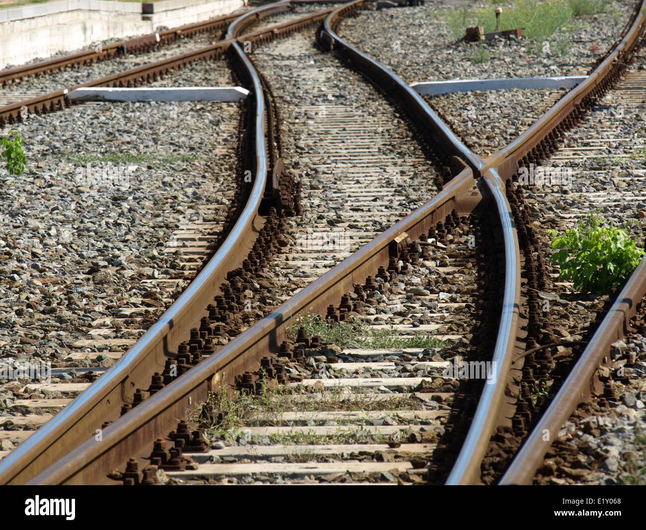 Switch Railroad Ties Railway High Resolution Stock Photography and ...