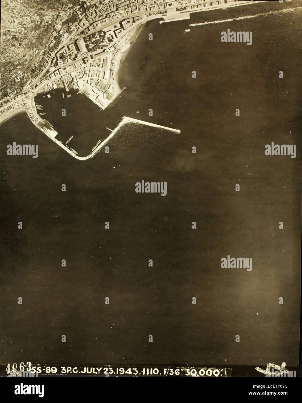 This aerial reconnaissance photo, taken between 1941 and 1945 ...