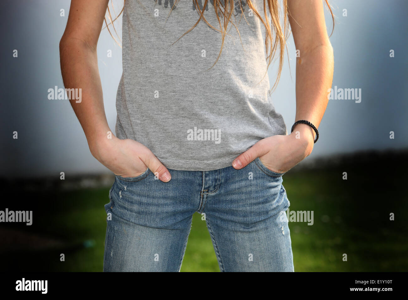 A girl in puberty Stock Photo - Alamy